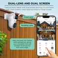 Merkury Smart Outdoor Camera 1080p - Dual Lens Pan-Tilt Security Cam ...
