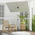 GRANDPATIO Outdoor 6x4 Ft Rectangular Balcony Umbrella, 360¬∞ Tilt ...