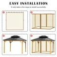 Aoodor Outdoor Mosquito Mesh Gazebo Netting 10'x10' Polyester 4 Panel ...
