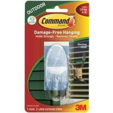 Command Outdoor Metallic Bronze Hook, Large, 1 Hook, 2 Strips/Pack ...