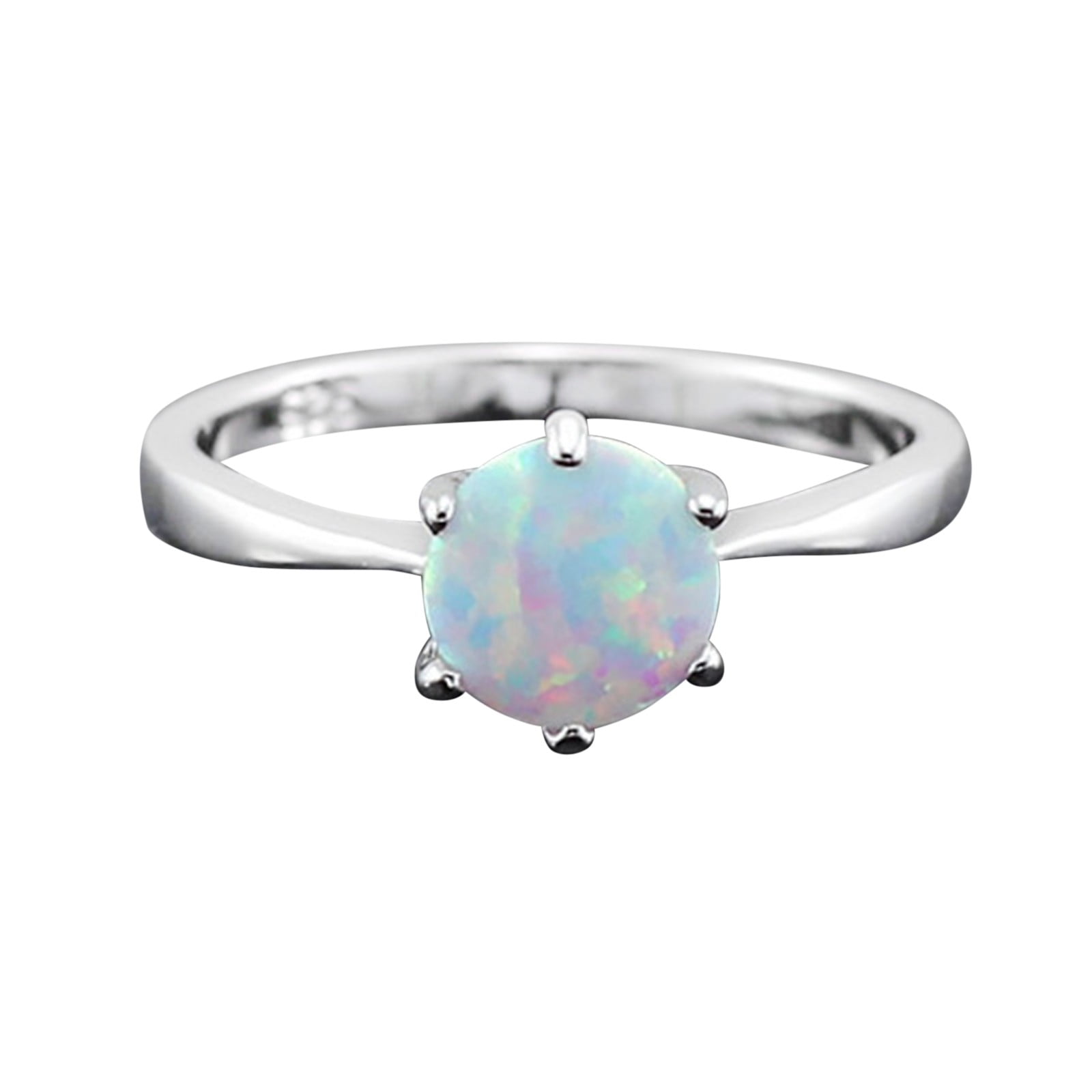 Click here for Riforla Simple Fashion Opal Ring Silver Ring Valen... prices