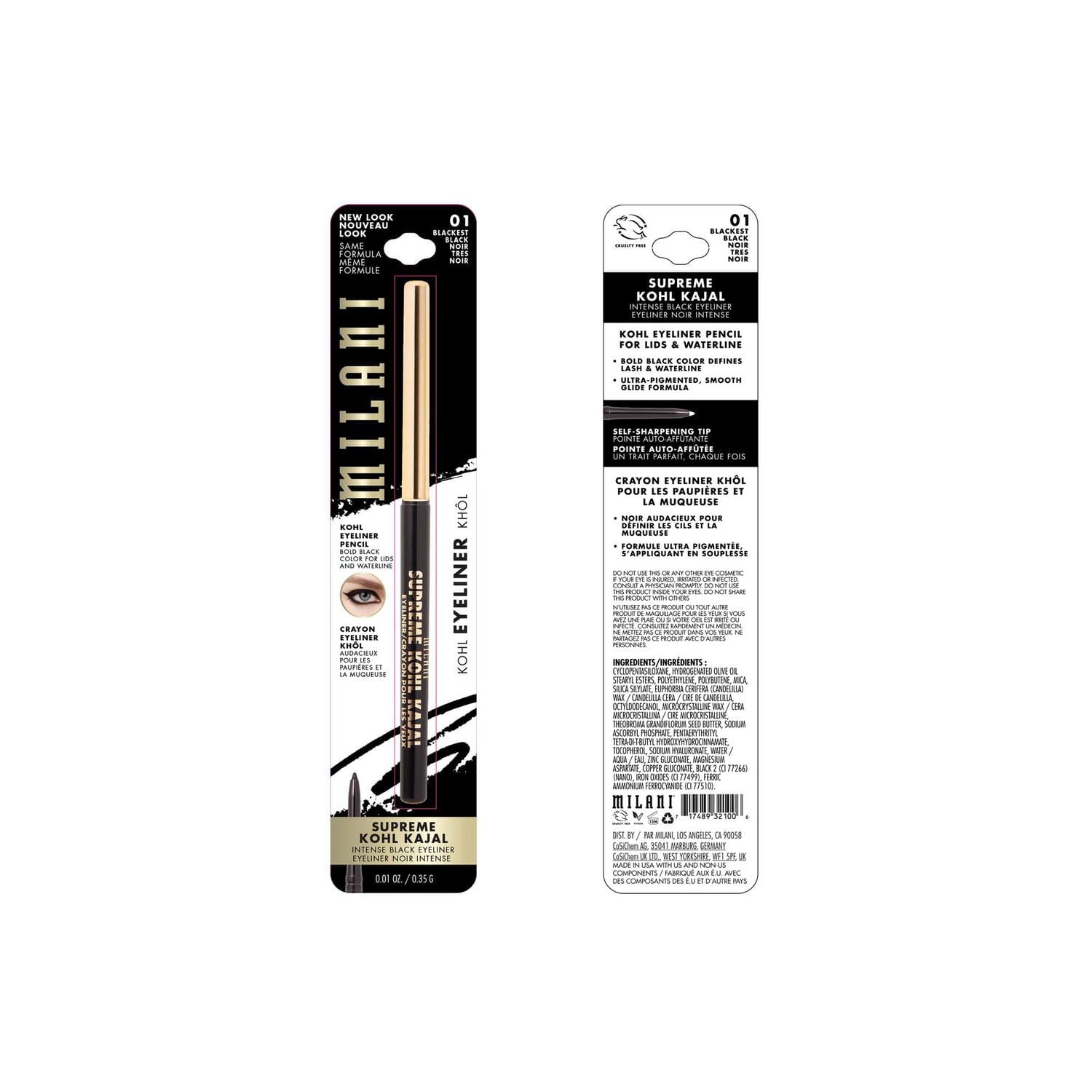 Click here for Milani  Supreme Kohl Kajal Blk Eyeliner Pencil  Te... prices