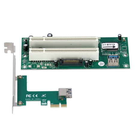 Pci-e Express Adapter 2 Port Expansion Card Pci-e X1 To Pci Card 4-pin Riser Card Pc Expansion ...