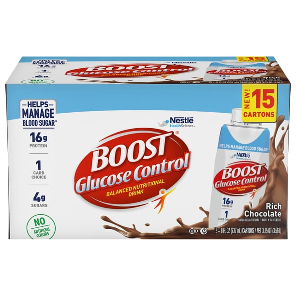 BOOST Glucose Control Nutritional Drink, Rich Chocolate Nutritional ...
