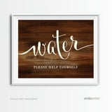 Water Rustic Wood Wedding Party Signs - Walmart.com