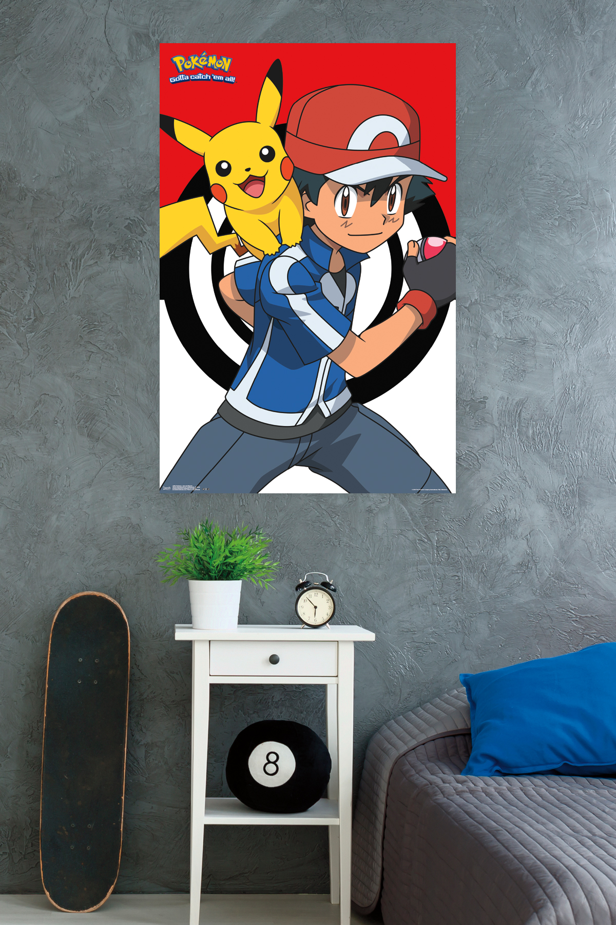 Buy Pokémon - Ash And Pikachu Wall Poster, 22.375 x 34 Online at Lowest ...