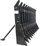 Titan Attachments Skid Steer Root Rake Attachment 66in Wide, Universal Quick Tach Hookup, Root ...