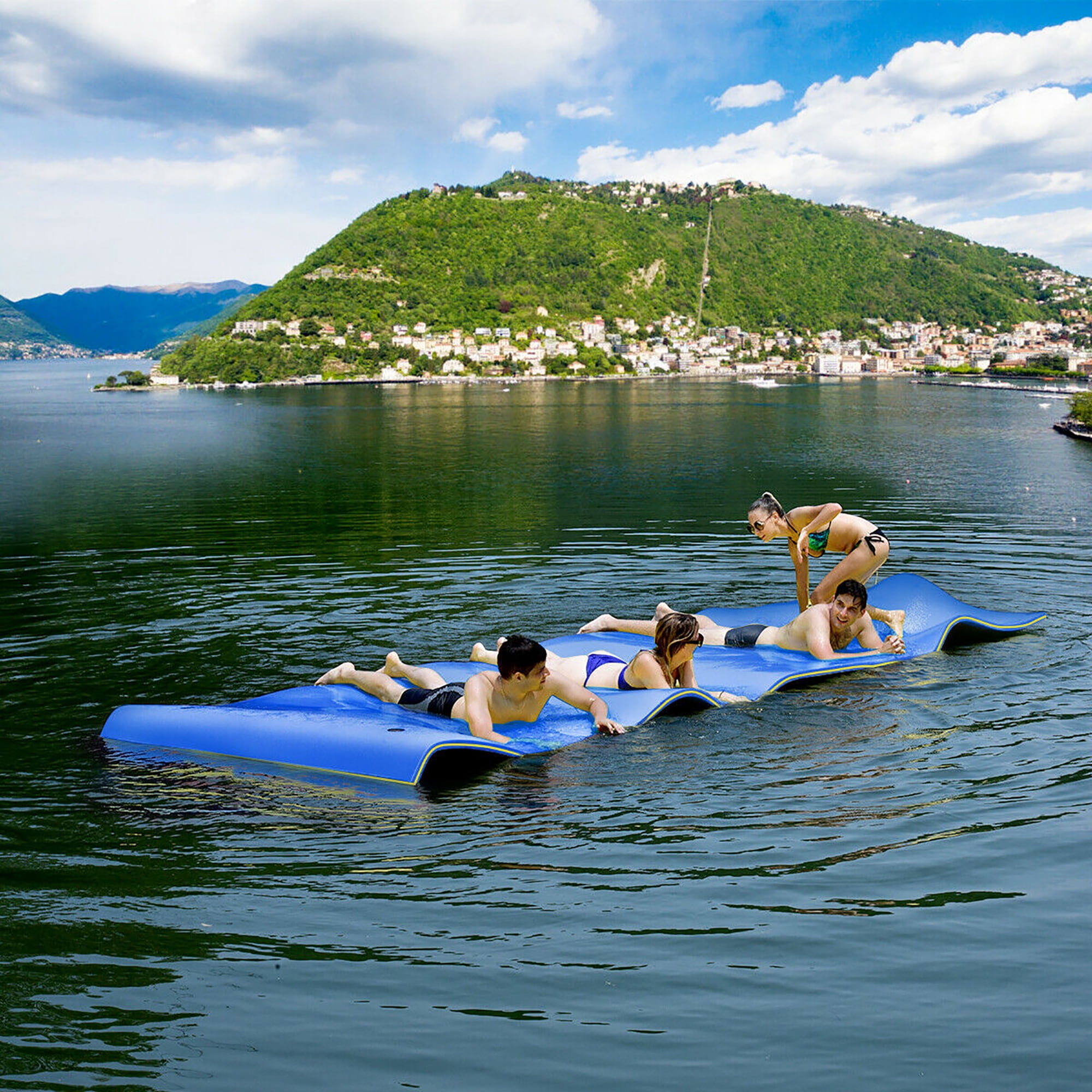 Click here for Costway 3 Layer Floating Water Pad Foam Mat Water... prices