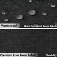 80" Long Scalloped Shower Curtain Linen Textured with 12 Metal Hooks ...