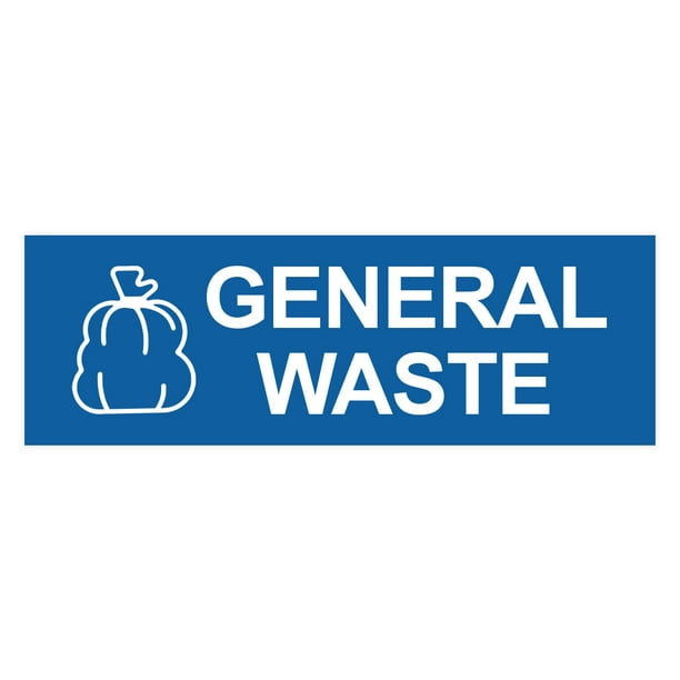 Basic General Waste Sign (Blue) - Small - Walmart.com