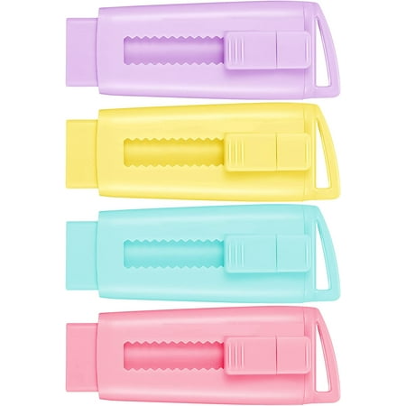 4 Pcs Sliding Retractable Pencil Eraser Pastel Erasers School Kawaii ...