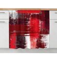 Abstract Art Cabinet Curtains 11" W x 13" L Vintage Red Gray Mottled ...