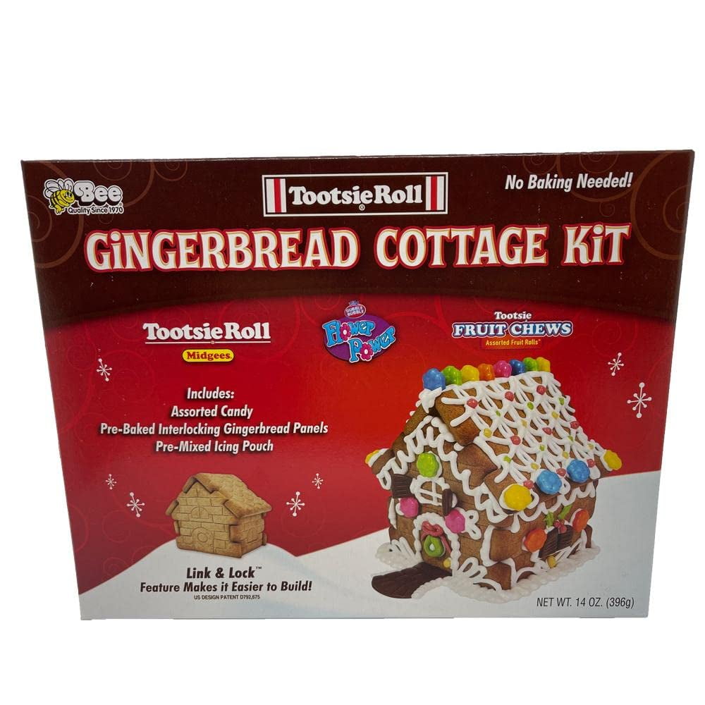 Bee International Candy Bee Christmas Tootsie Roll Gingerbread Cottage ...