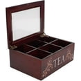 Cottage Garden Tea Storage Chest, Pine Wood, Cherry Finish, 9 x 6.25 ...