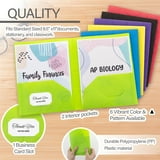 BAZIC 2 Pockets Poly Folder, Swirl Portfolio, Document Folders, 6-Pack ...