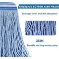 24 oz Loop-End Cotton String Mop Head, Heavy Duty String Mop Refills, 6 ...
