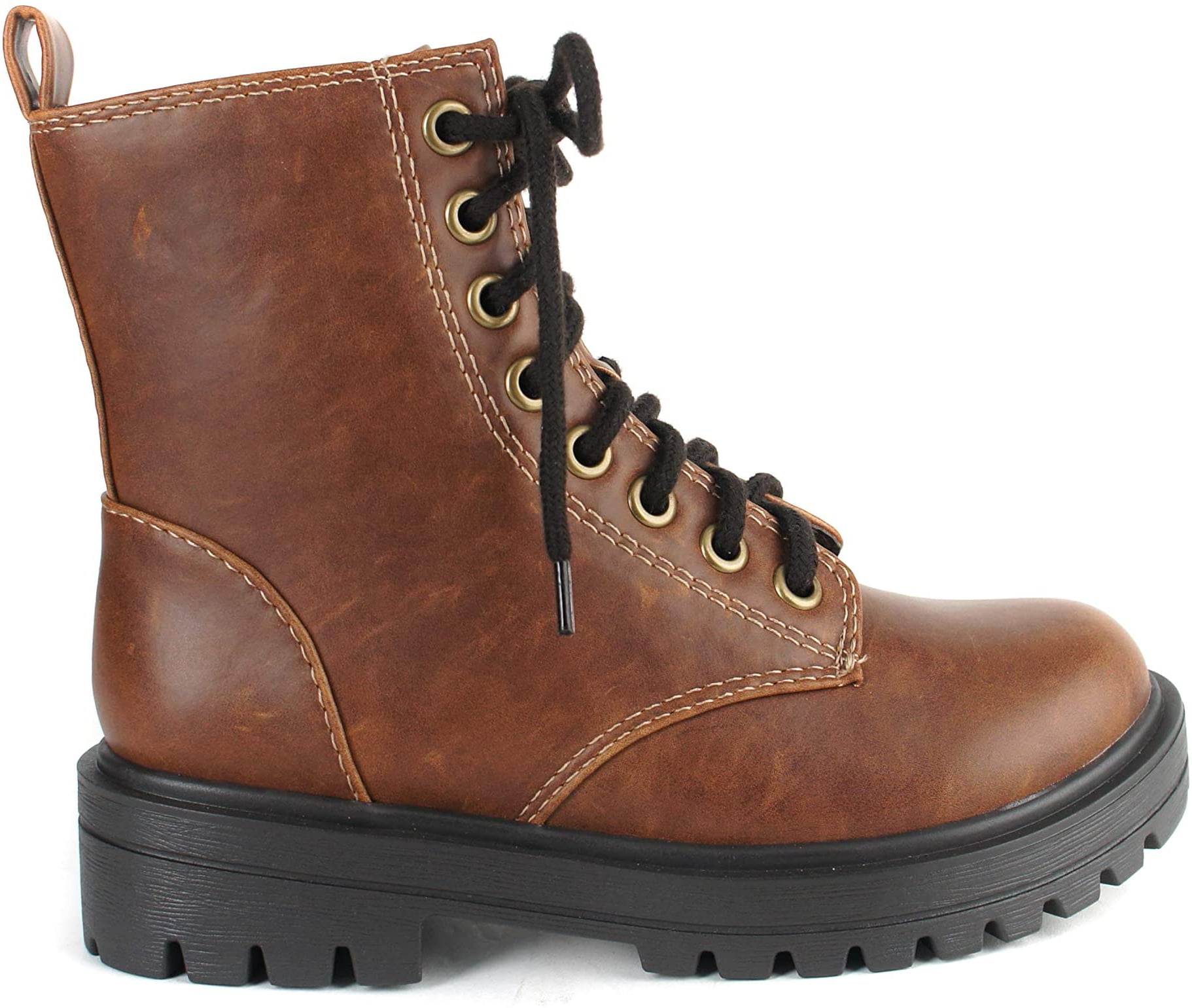 Soda Women Combat Army Military Motorcycle Riding Platform Lug Boots ...