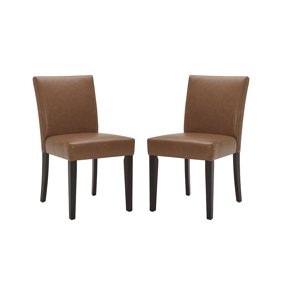 ACME Drake Side Chair, Gray Fabric & Espresso (Set of 2) - Walmart.com