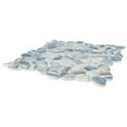 The Tile Life Huron Rock 12" x 12" Azul Glass Pebble Floor and Wall ...