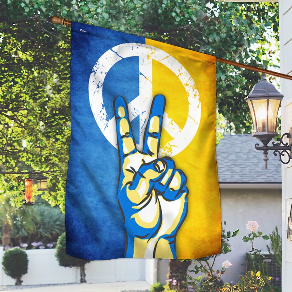 Flagwix Ukraine Peace Sign Flag TTV542F Ukraine Flags, Indoor Outdoor ...