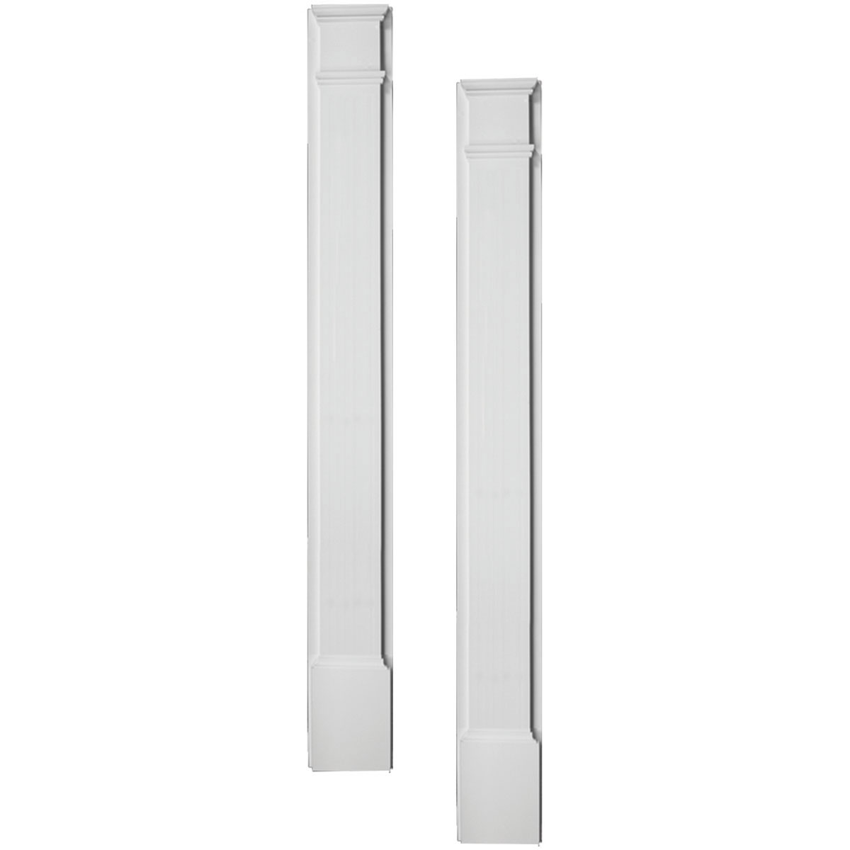 9"W x 90"H x 3"P Plain Pilaster w/ Plinth Block (Set of 2) - Walmart.com