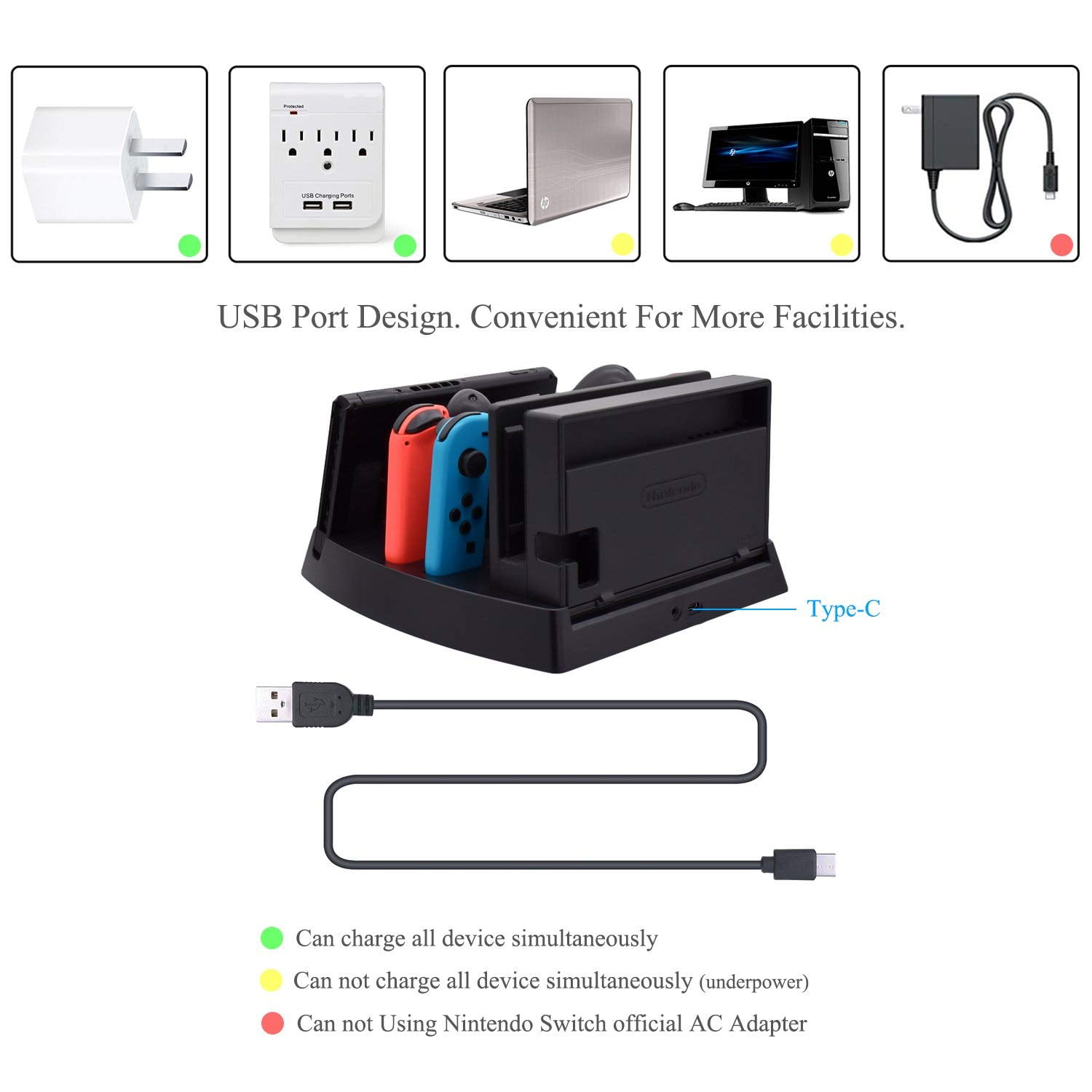 Switch Charging Dock Station for comfortable with Nintendo Switch ...
