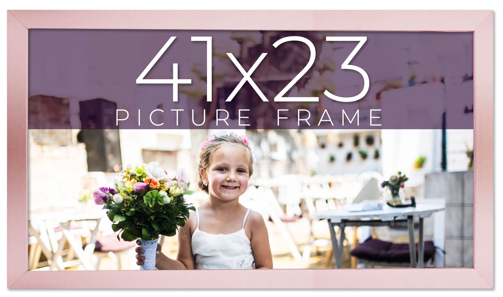 41x23 Frame Pink Real Wood Picture Frame Width 0.75 inches | Interior ...