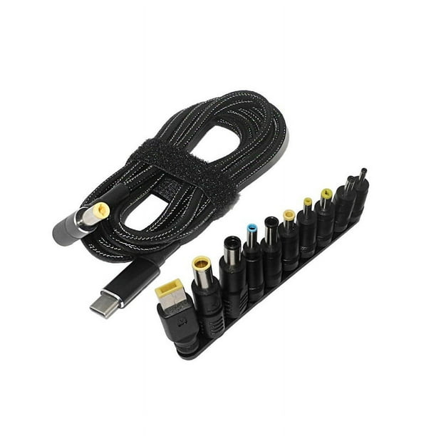 Conector de Adaptador de Corriente para PortáTil Tipo C de 100 W, Enchufe USB Tipo C a Cargador ...