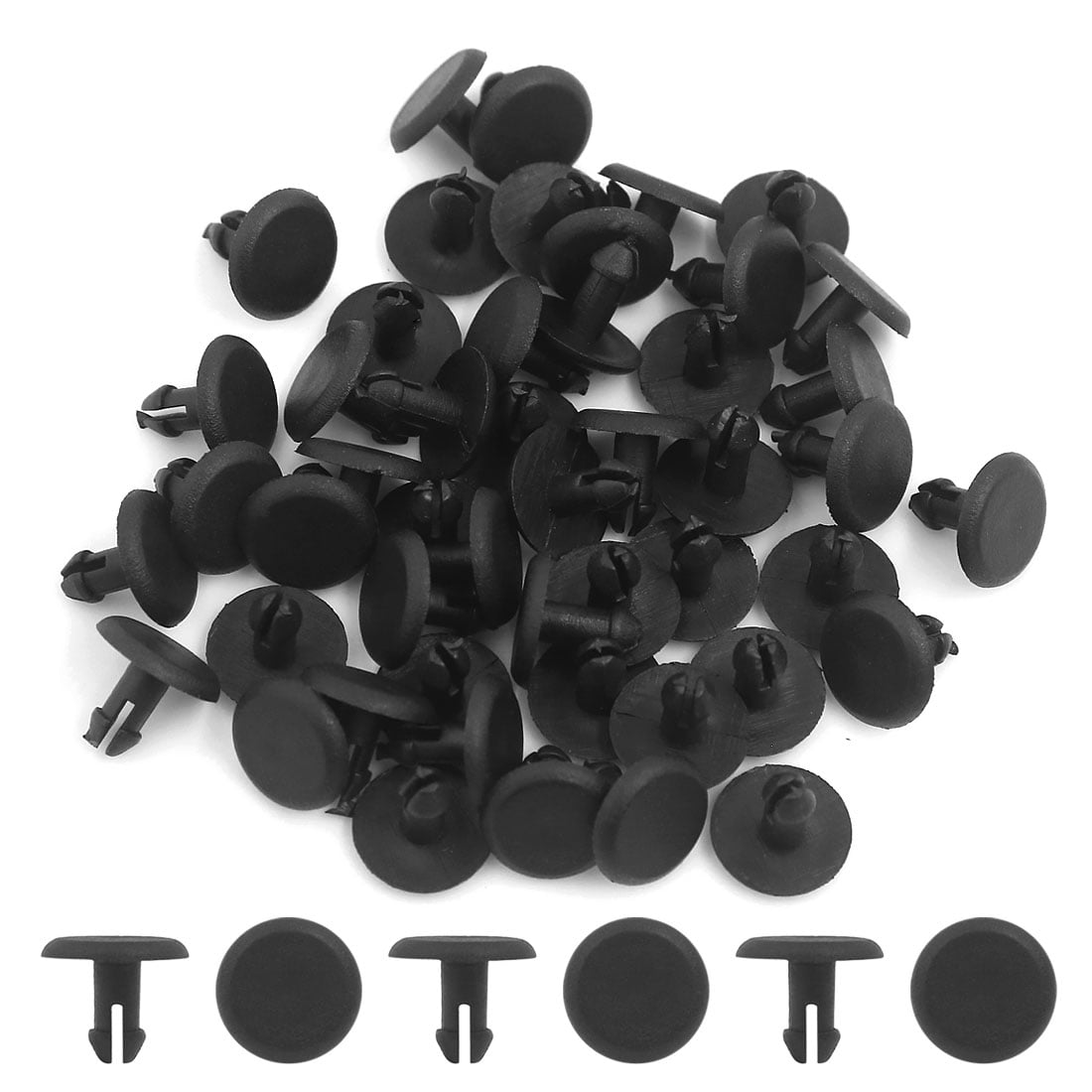 50Pcs Plastic 4mm Hole Dia Car Rivet Fastener Bumper Clip Retainer ...