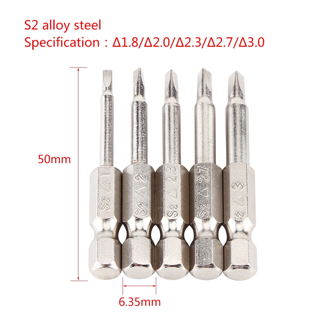 Kit de Brocas de Cabeza Triangular, 50 mm 1/4Δ1.8 / Δ2.0 / Δ2.3 / Δ2.7 ...