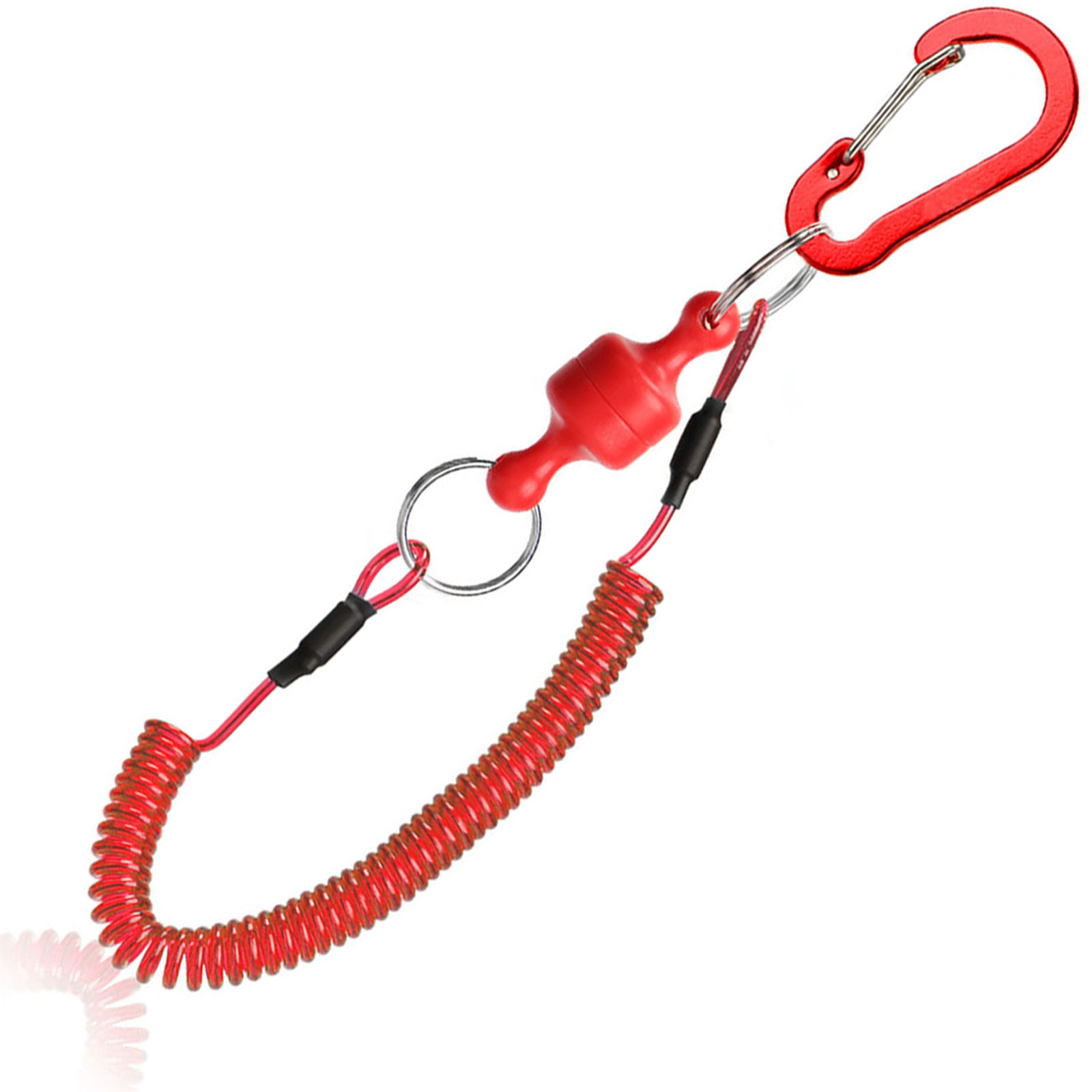 Outdoor Fishing 1.5m Safety Rope Magnetic Release Clip Net Holder Quick ...