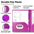 Dunwell Plastic Pocket Folders with Prongs - (6 Pack, Assorted Colors ... Dunwell Plastic Pocket Folders with Prongs - (6 Pack, Assorted Colors ...