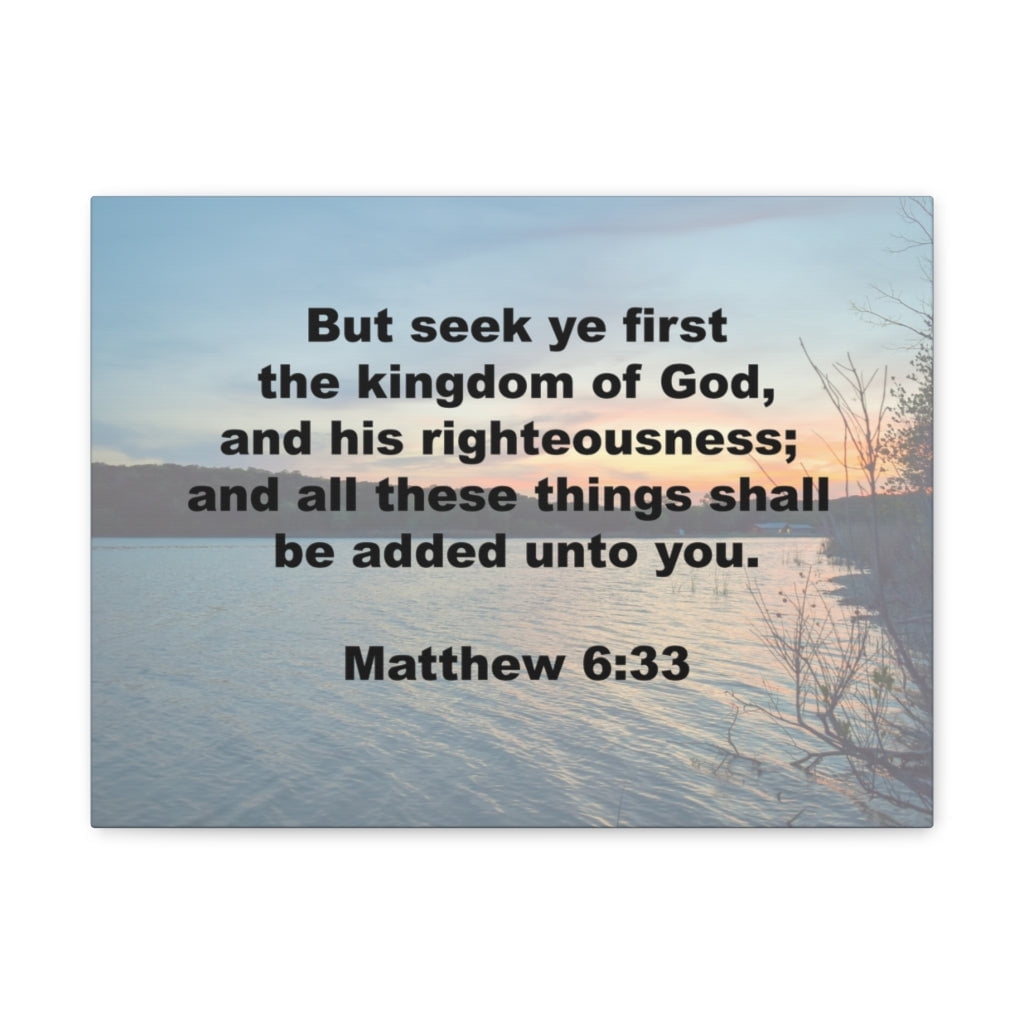 Scripture Walls Kingdom Of God Matthew 6:33 Bible Verse Canvas ...