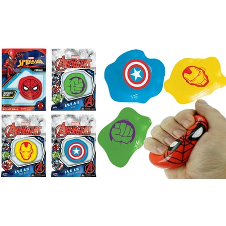 Marvel Avengers Splat Balls Sticky Balls & Stretchy Squishy Ball (4 ...