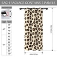 Brown and Beige Leopard Print Blackout Curtains,Triple Weaved Fabric ...