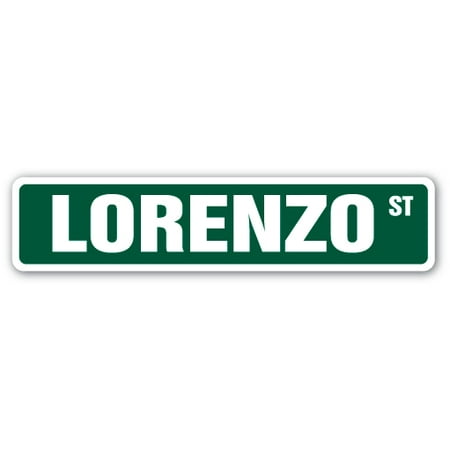 LORENZO Street Sign Childrens Name Room Sign | Indoor/Outdoor | 30 ...