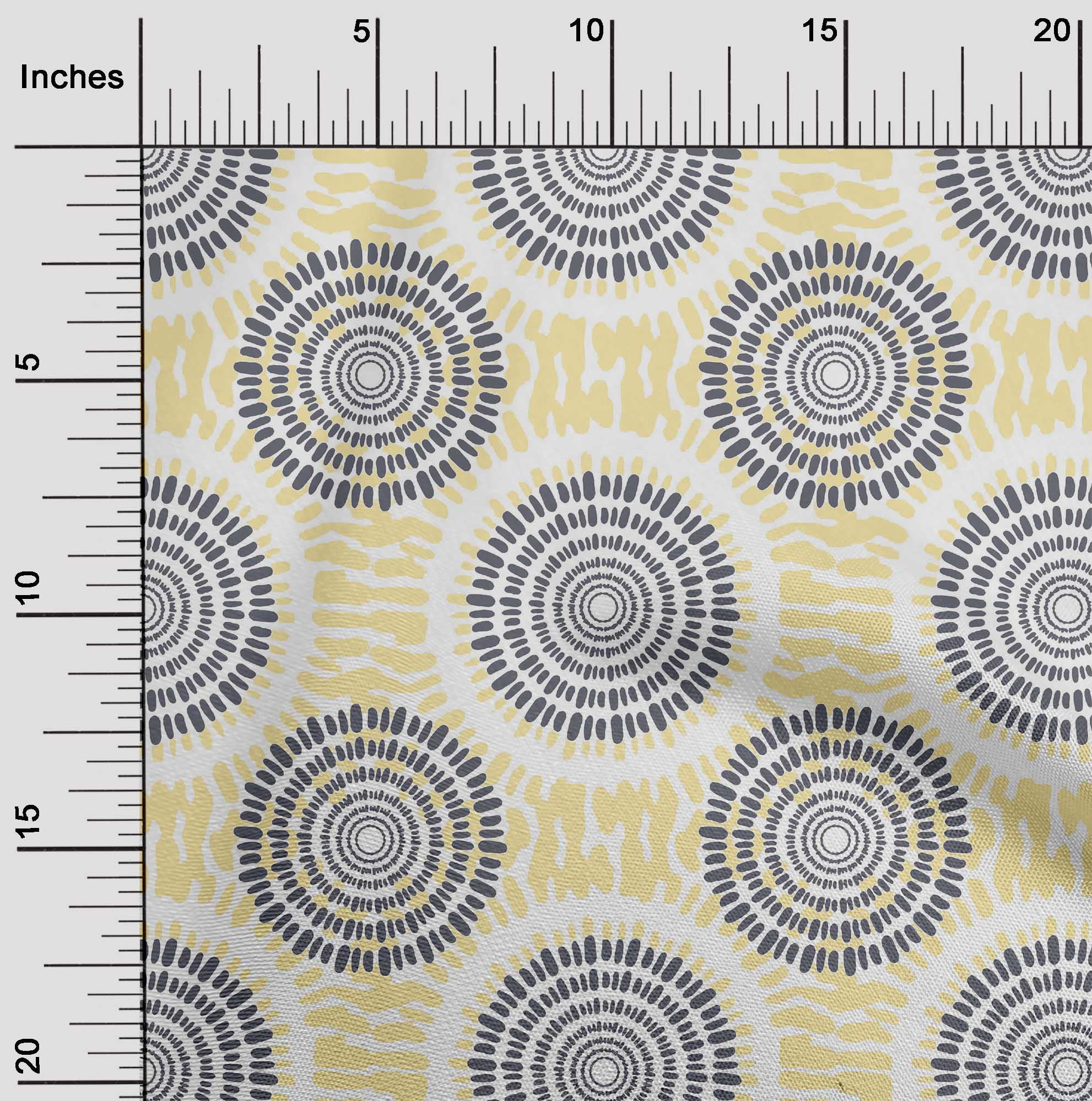 oneOone Silk Tabby Gray Fabric Circle Block Craft Projects Decor Fabric ...