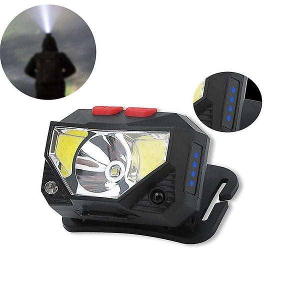 Faro LED recargable por USB para lectura nocturna, camping, jogging ...