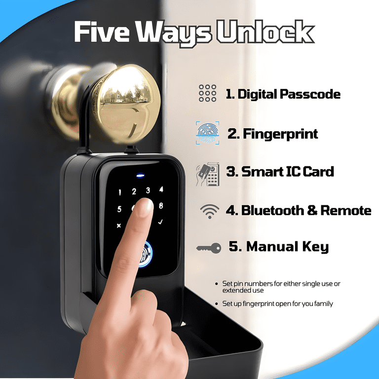Wi-fi Enabled Smart Locks NU-SET Eyecon Smart Lock Box | WiFi-Enabled ...