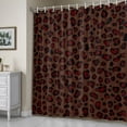 Brown Tan Leopard Shower Curtain, Rustic Boho Vintage Aesthetic Tribal ...