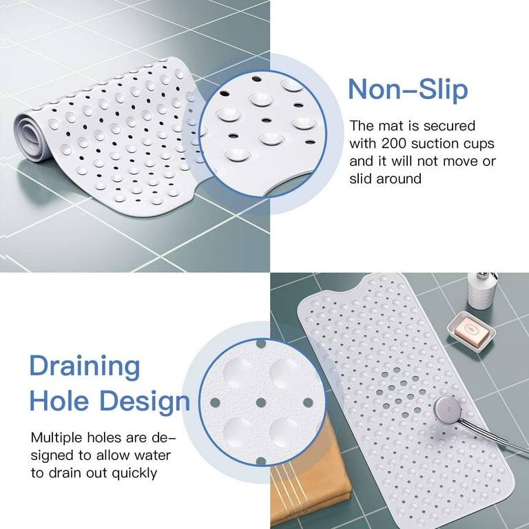 Non Slip Bath Tub Mat Circul Transparent Bath Tub Liner Mat - 100 X 41 ...