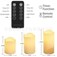 Flameless LED Candles, 3 Pack Battery Operated Pillar Candles, Real Wax ...