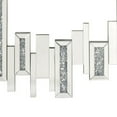 Benjara Irregular Beveled Wall Mirror with Faux Diamond Inlay, Silver ...