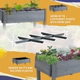 Raised Garden Bed Planter Box w/ 8 Grow Grids, Storage Shelf & Lockable ...