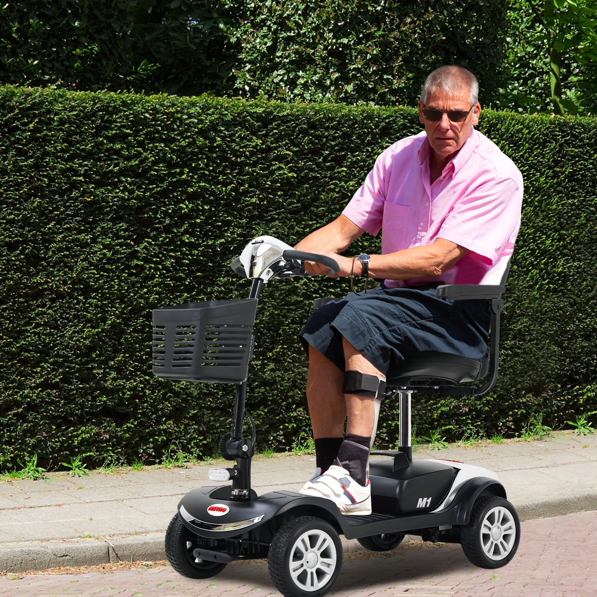 4 Wheel Mobility Scooters for Senior, Outdoor Travel Electric Wheel Chair Scooter with ...