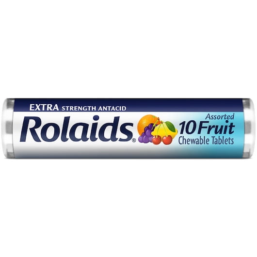 Rolaids Extra Strength Antacid Assorted Fruit Tablet, 10 Count, 36 per ...