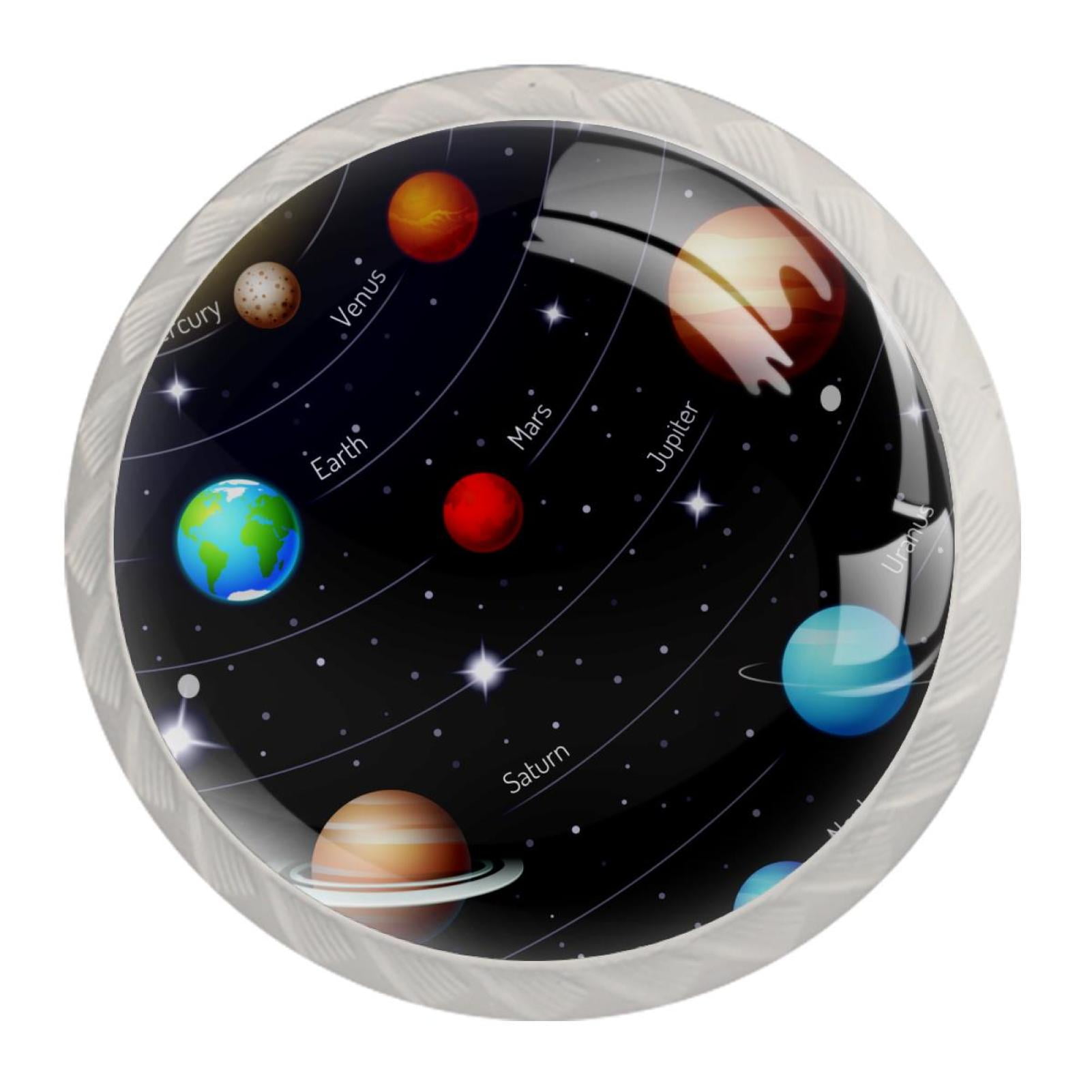 4 Pcs Outer Space Solar System Knobs for Kitchen Cabinet Cupboard ...
