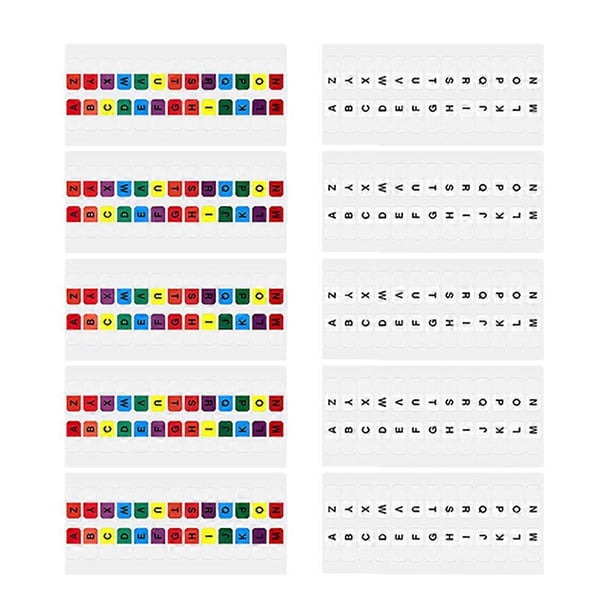 10 Sheets Color Alphabet Tabs Notepad Page Markers Small Sticky Tabs ...