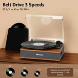 Udreamer Vinyl Record Player with Speakers & 3-Speed and Wireless ...