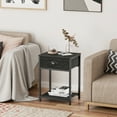 Furologee Classic Nightstand with Drawer, End Table with Storage Shelf ...